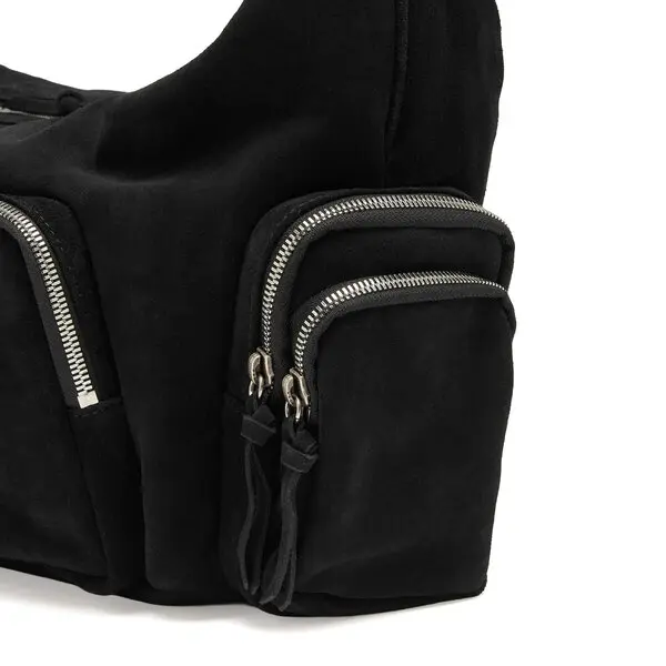 Margesherwood City Hobo Bag - Black Suede | Editorialist
